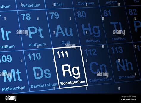 Roentgenium On Periodic Table Of The Elements Extremely Radioactive