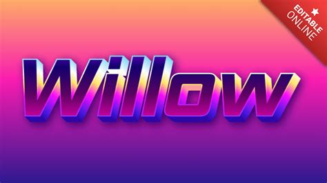 Willow Text Effect Generator