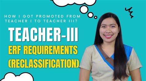 How I Got Promoted From Teacher I To Teacher Iii Erf Reclassification Deped Youtube