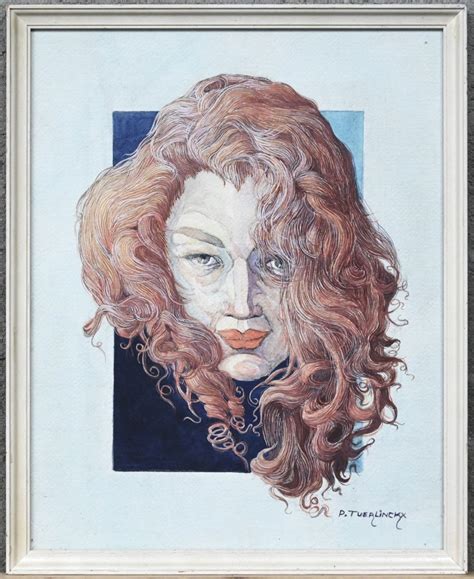 Portret Van Een Roodharige Dame Aquarel Op Papier Gesigneerd Jordaens N V Veilinghuis