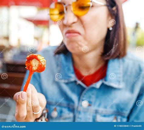 Woman Tries To Eat A Spoiled Sausage Disgusting Unhealthy Fast Food