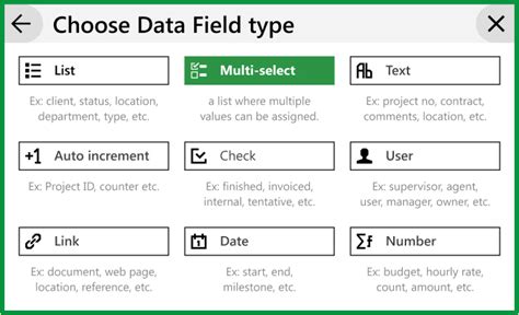 Project Data Fields Help Center