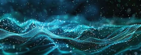 Wave Of Dots And Weave Lines Abstract Background Network Connection Structure Ai Generated