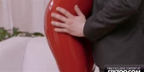 Xenia In Red Fullbody Latex Dress