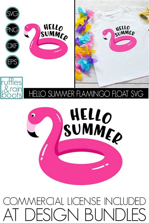 Flamingo Svg Hello Summer Flamingo Floatie Clipart 689646 Svgs