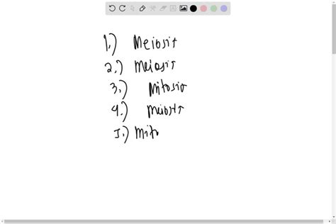 Solved Match The Terms Or Descriptions With Either Mitosis Meiosis