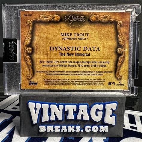 Mike Trout 11 Topps Dynasty Patch Auto Pulled By Vintage Breaks