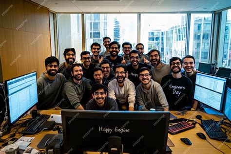 Portrait Of Automation Engineer Team Standing And Looking Camera In