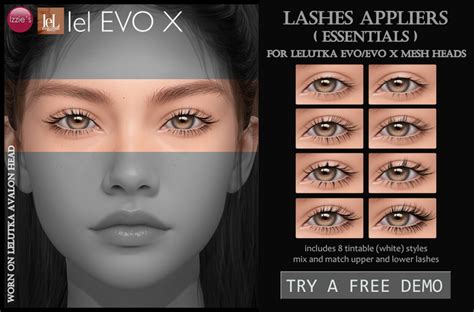 Second Life Marketplace Izzies Lelutka Evoevo X Lashes Appliers