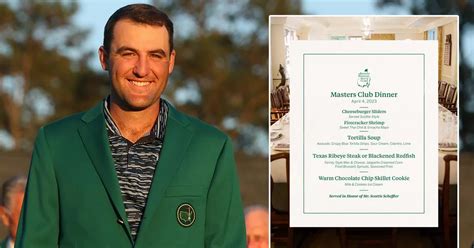 Scottie Scheffler Unveils Masters Champions Dinner Menu With ‘scottie