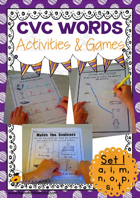 CVC Words Activity Packet Set By Teach Simple