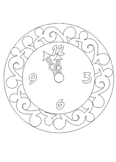 Раскраски Часы распечатать бесплатно А4