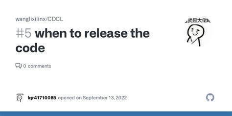 When To Release The Code Issue 5 Wanglixilinx CDCL GitHub