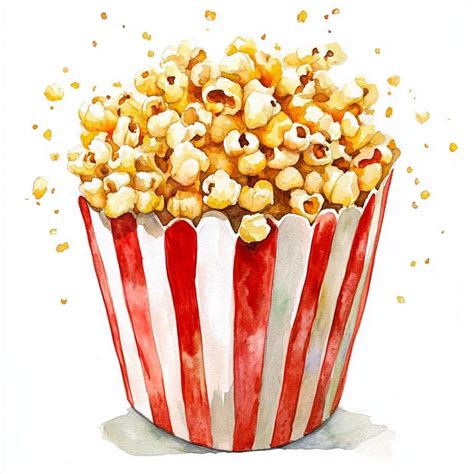10 Printable Popcorn Popcorn Print Popcorn In Bowl High Quality Png