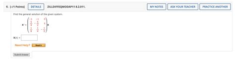 Solved Find The General Solution Of The Given System Chegg