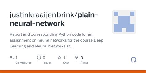 GitHub Justinkraaijenbrink Plain Neural Network Report And Corresponding Python Code For An