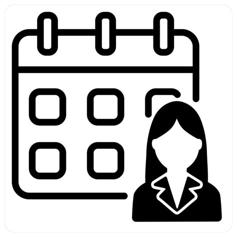 Working Schedule In Black Duo 59209415 Vector Art At Vecteezy