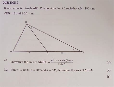 Solved Given Below Is Triangle Abc D Is Point On Line Ac