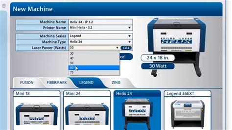 Job Manager Tour Mini Helix Setup Instructions Epilog Support Center