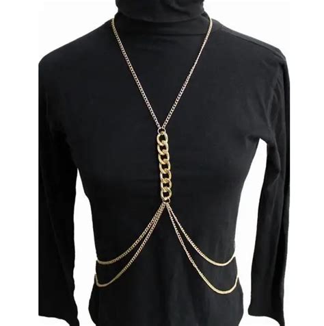 Original Design Fashion Ladies Sexy Body Navel Chain Necklace Full
