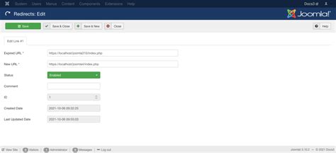 Help310 Components Redirect Manager Edit Joomla Documentation