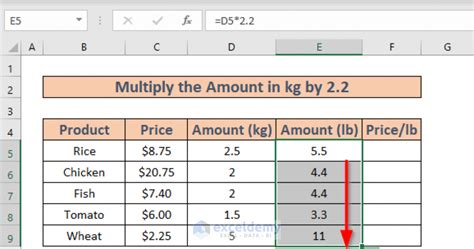 How To Calculate Price Per Pound In Excel 3 Easy Ways ExcelDemy