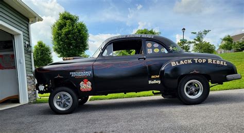 Old School Vintage 1949 Chevy Gasser Hot Rod Street Rod Rat Rod