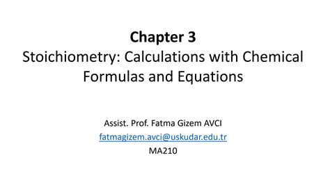 Solution Week 4 Stoichiometry Calculations With Chemical Formulas And