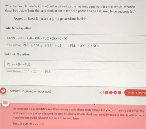 Solved Write The Complete Total Ionic Equation As Well As Chegg Com