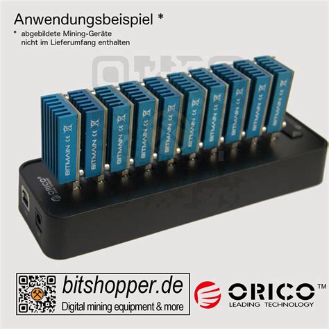 Orico P10 U2 Externer 10 Fach Usb 2 0 Mining Hub Bitshopper De