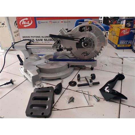 Jual Mesin Potong Aluminium Kayu Miter Saw Sliding Slide Mitra Saw 10