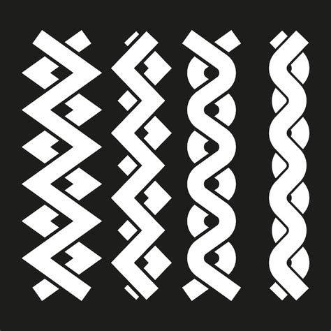Premium Vector Geometric Pattern Vector Black And White Design Abstract Zigzag Shapes Modern