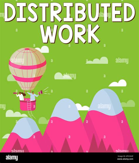 Conceptual Caption Distributed Work Conceptual Photo Practiced By Enterprises Using Network