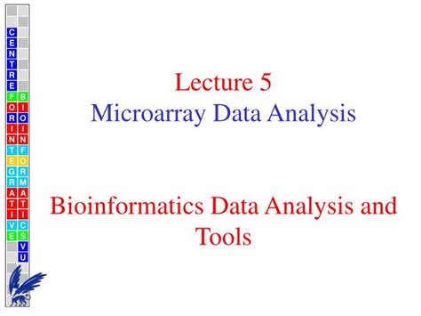 Ppt Lecture 5 Microarray Data Analysis Bioinformatics Data Analysis