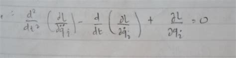 Solved The Lagrangian Qi Generalized Coordinates Of A