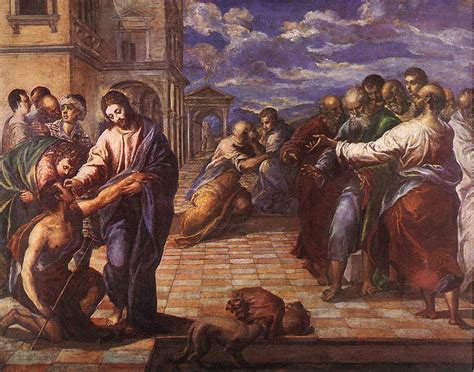 Christ Healing The Blind Man El Greco WikiArt Org