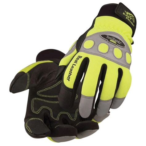 Black Stallion ToolHandz Grain Pigskin Hi Vis Mechanics Glove 99HV