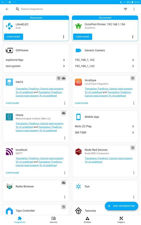 Corrupted Text On Integrations Screen Any Ideas Home Assistant Companion For Android Home