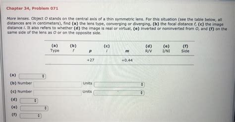 Solved Chapter 34 Problem 081 Two Lens Systems In The Chegg