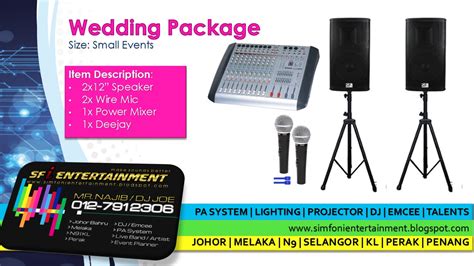 DJ PA Sound System Wedding Package Johor Bahru