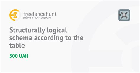 structurally logical schema according to the table freelance job for