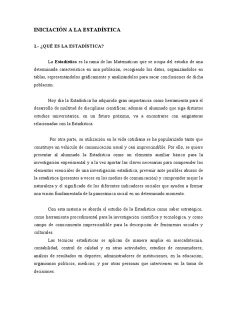 Variable Unidimensional Pdf Estadísticas Media