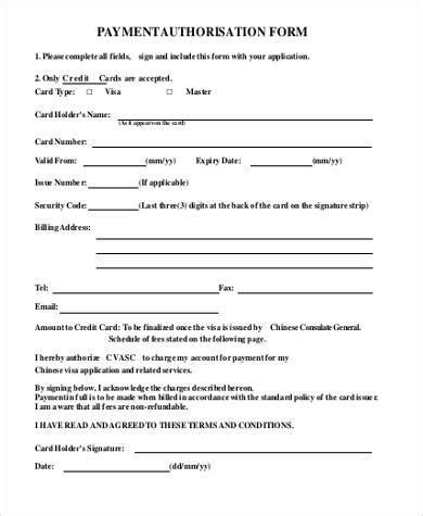 FREE Sample Payment Authorization Forms In PDF MS Word Excel