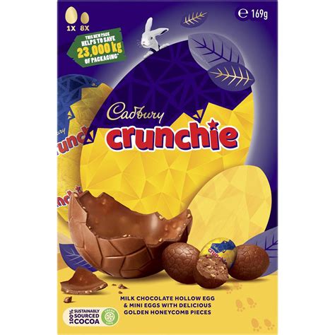 Cadbury Crunchie Chocolate Easter T Box 169g Woolworths
