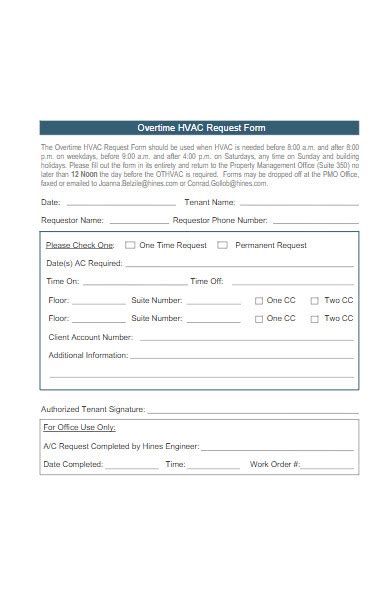 Free 50 Overtime Request Forms Download How To Create Guide Tips