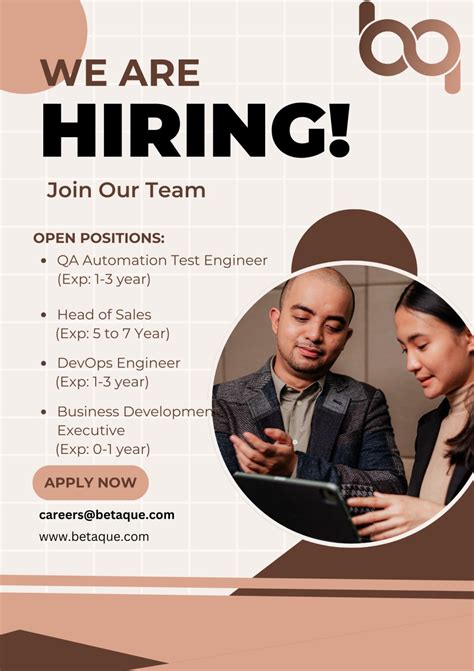 Wearehiring Qaengineer Headofsales Devopsengineer Businessdevelopment Betaque