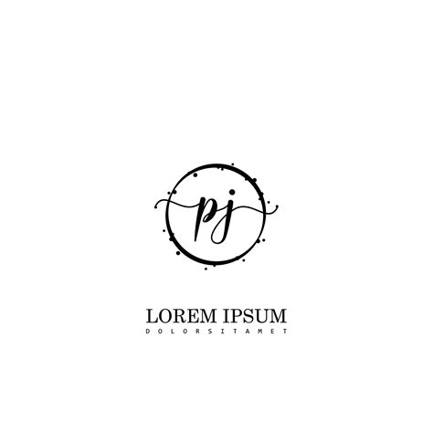 Initial Pj Handwriting Logo Vector 25426719 Vector Art At Vecteezy