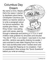 Christopher Columbus Workbook For Grades 1 3 Student Handouts