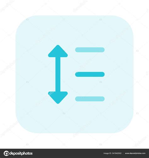 Text Line Spacing Gap Document Format Alignment Tool Stock Vector By