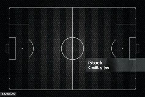 축구 필드 요소 벡터 일러스트 레이 션 디자인 개념의 현실적인 블랙 데님 텍스처 축구에 대한 스톡 벡터 아트 및 기타 이미지